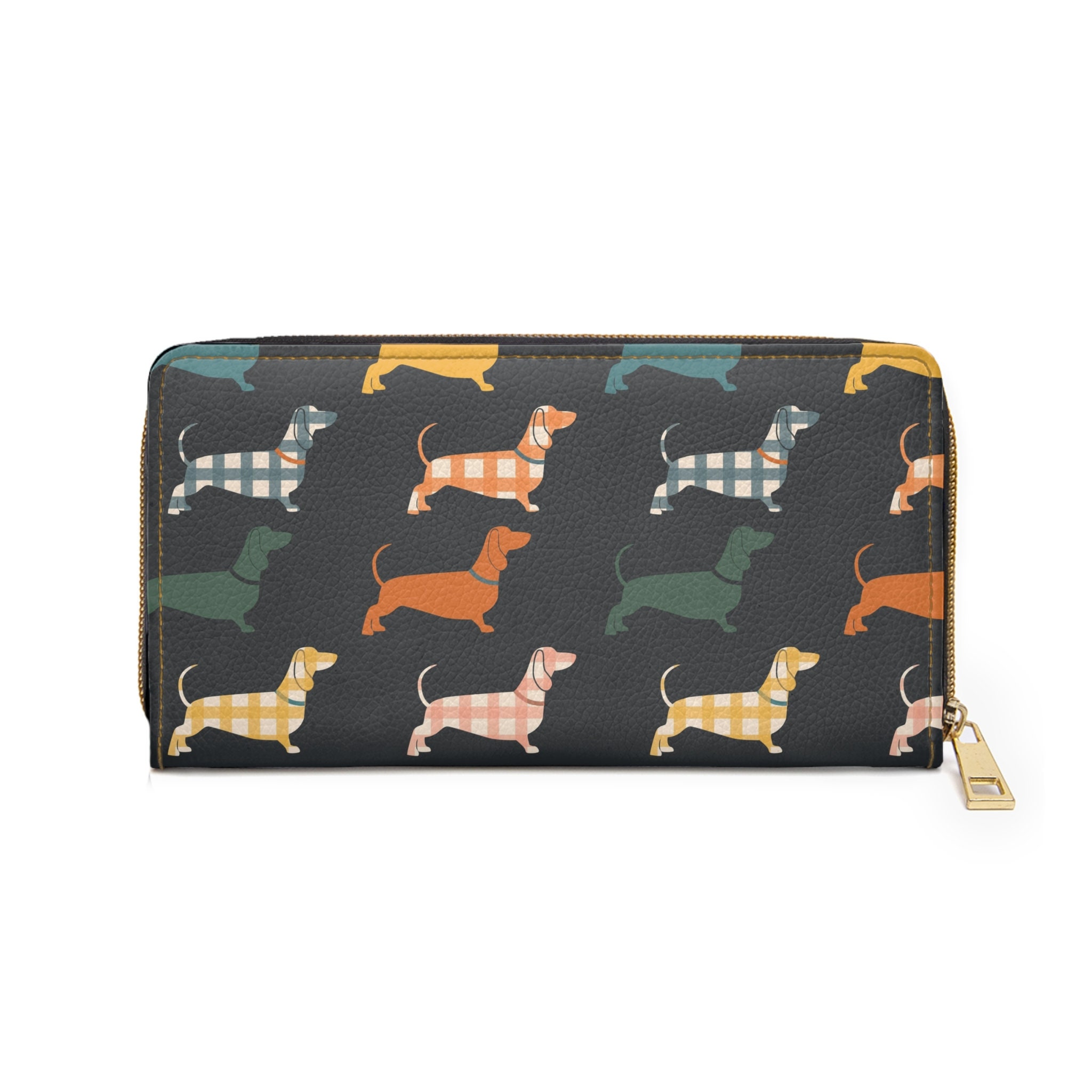 Dachshund Zipper Wallet, Dackel Dog Wallet, Vegan Leather, Women Dog ...