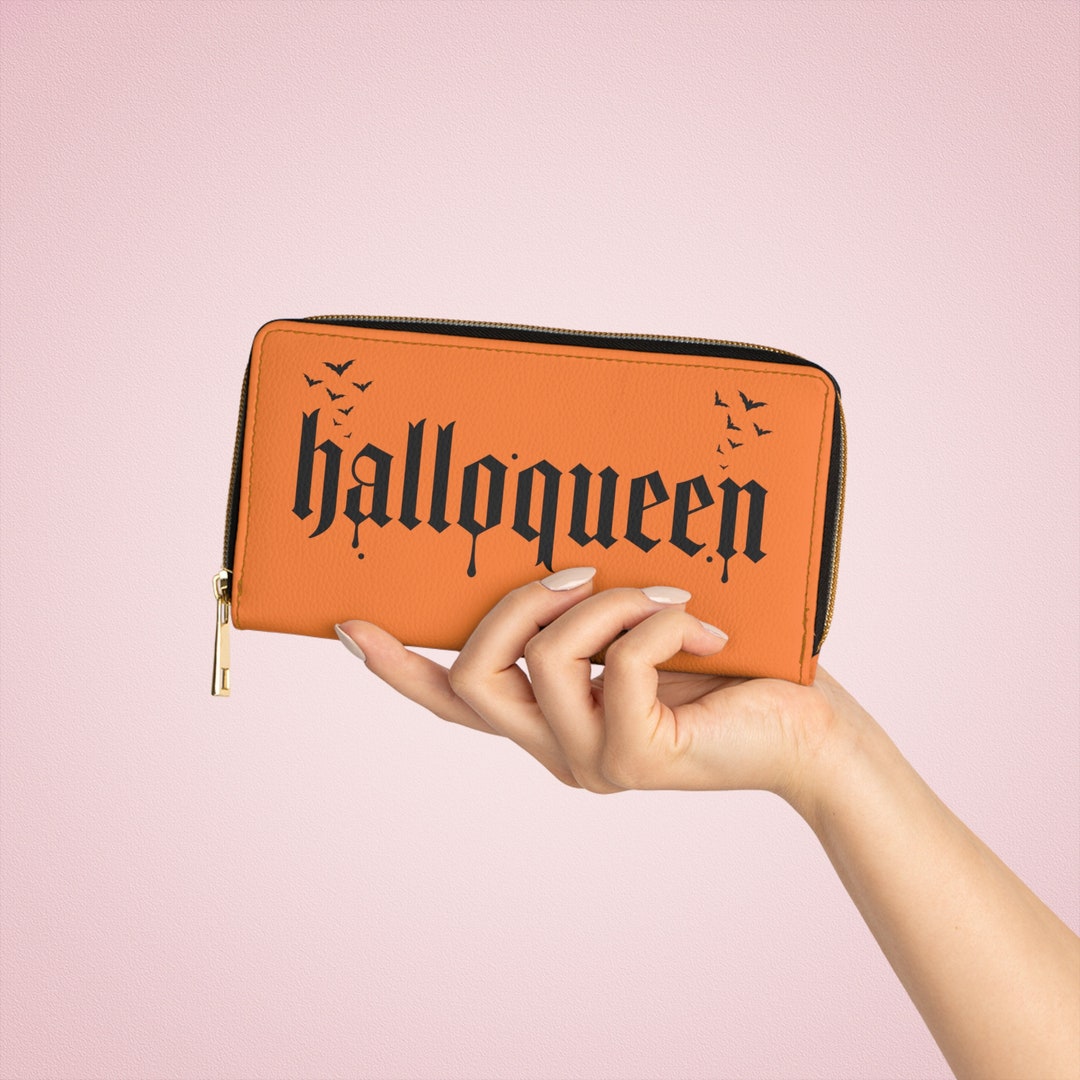 HALLOQUEEN Zipper Wallet , Basic Witch Wallet, Halloween Purse, Spooky ...