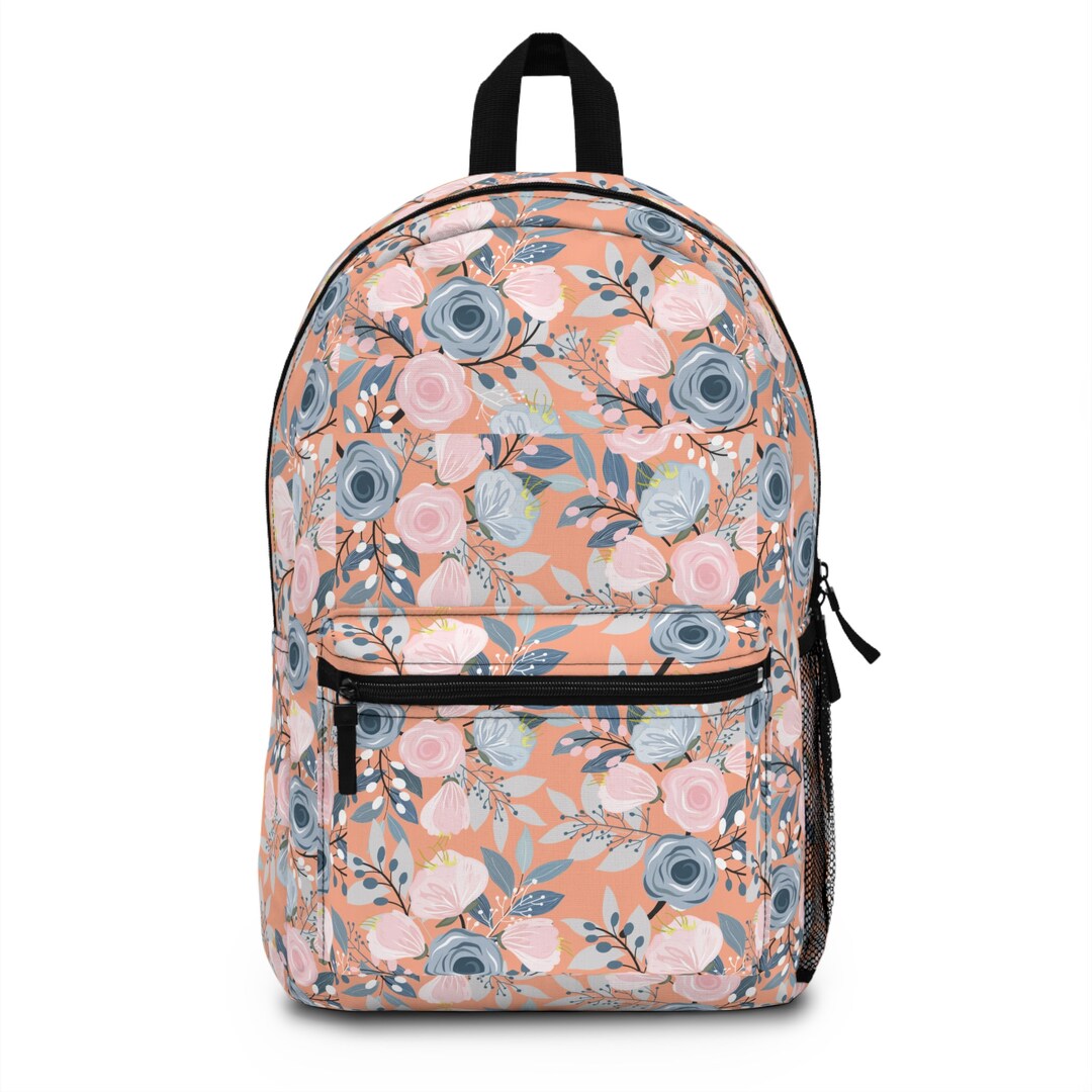 Pastel Floral Backpack, Travel Backpack, Boho Backpack, Roses Rucksack ...