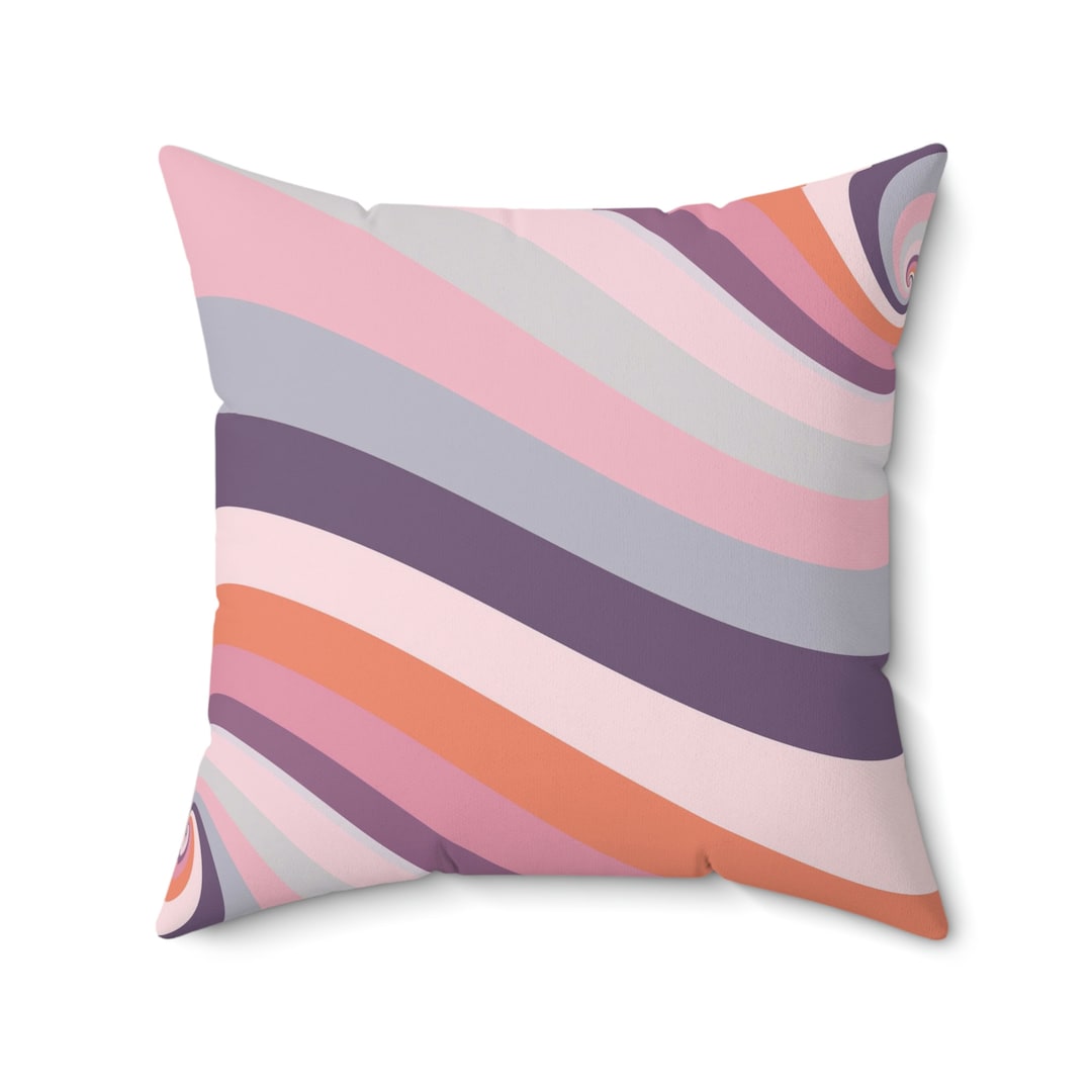 Retro Wave Design Pillow, Modern Throw Pillow, Boho Design Pillows ...