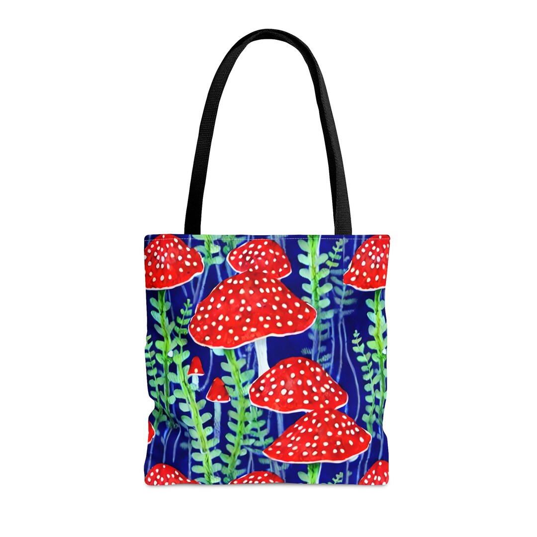 Watercolor Wild Mushrooms Tote, Womens Tote Bag, Mushroom Forest Print ...