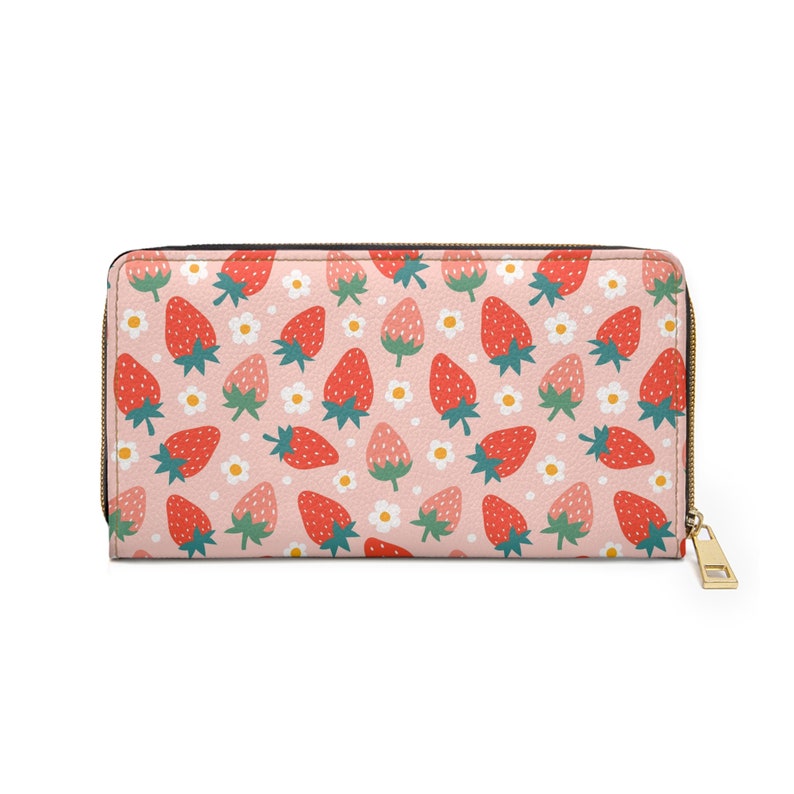 Floral Berry Wallet, Strawberry Wallet, Summer Wallet, Women Wallet ...