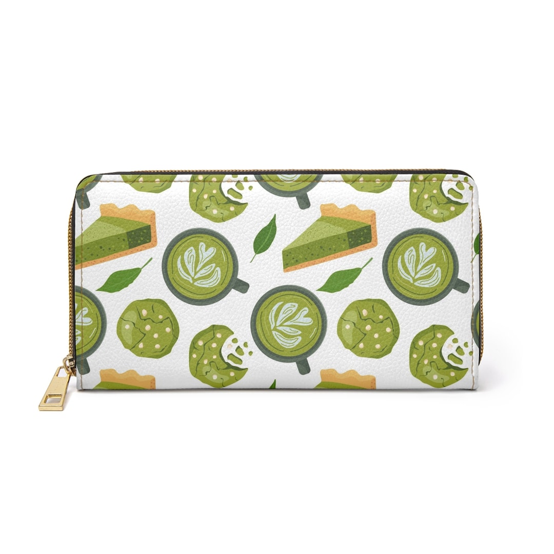 Matcha Wallet , Japanese Green Tea and Pastries Wallet, Wallet Gift for ...