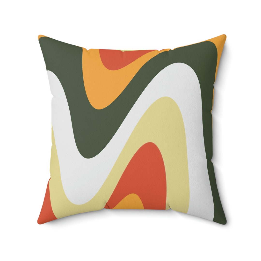 Retro Wave Design Pillow, Modern Throw Pillow, Boho Design Pillows ...