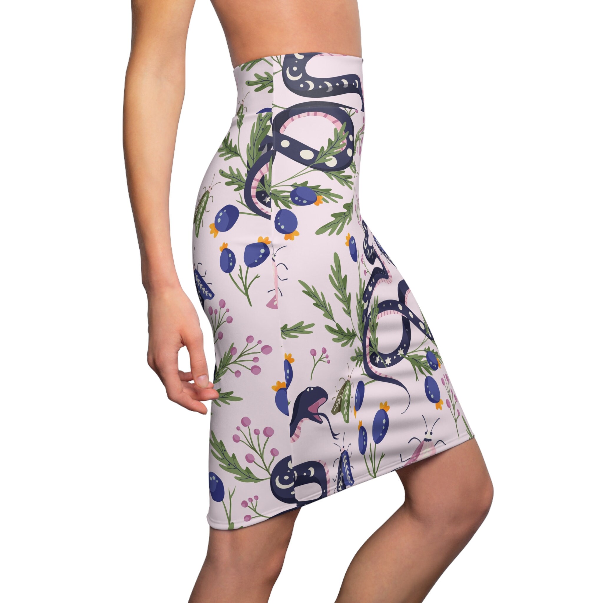 Spooky Snake Skirt Serpent Print Mini Skirt Naturecore - Etsy