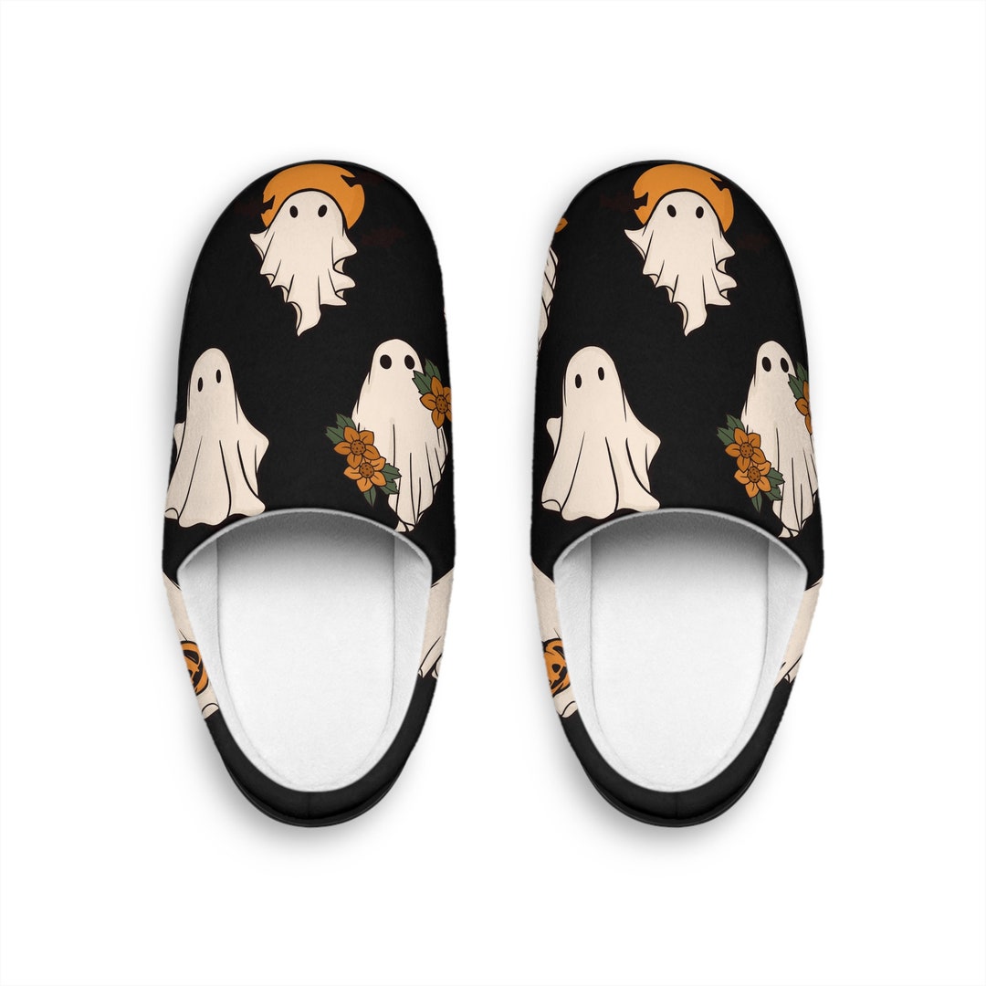 Cute Ghost Slippers, Spooky Home Slippers, Halloween Flip Flops ...