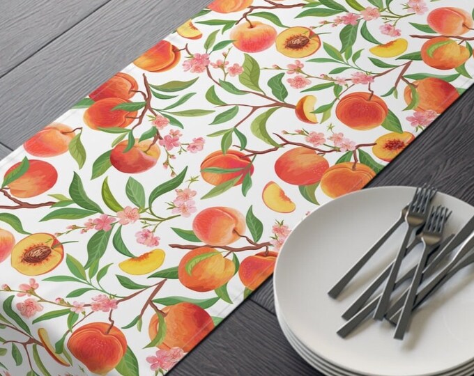 Peach Boho Wedding Cheesecloth Table Runner, Wedding Table Runner ...