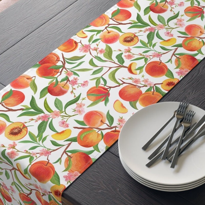 Peach Table Runner - Etsy