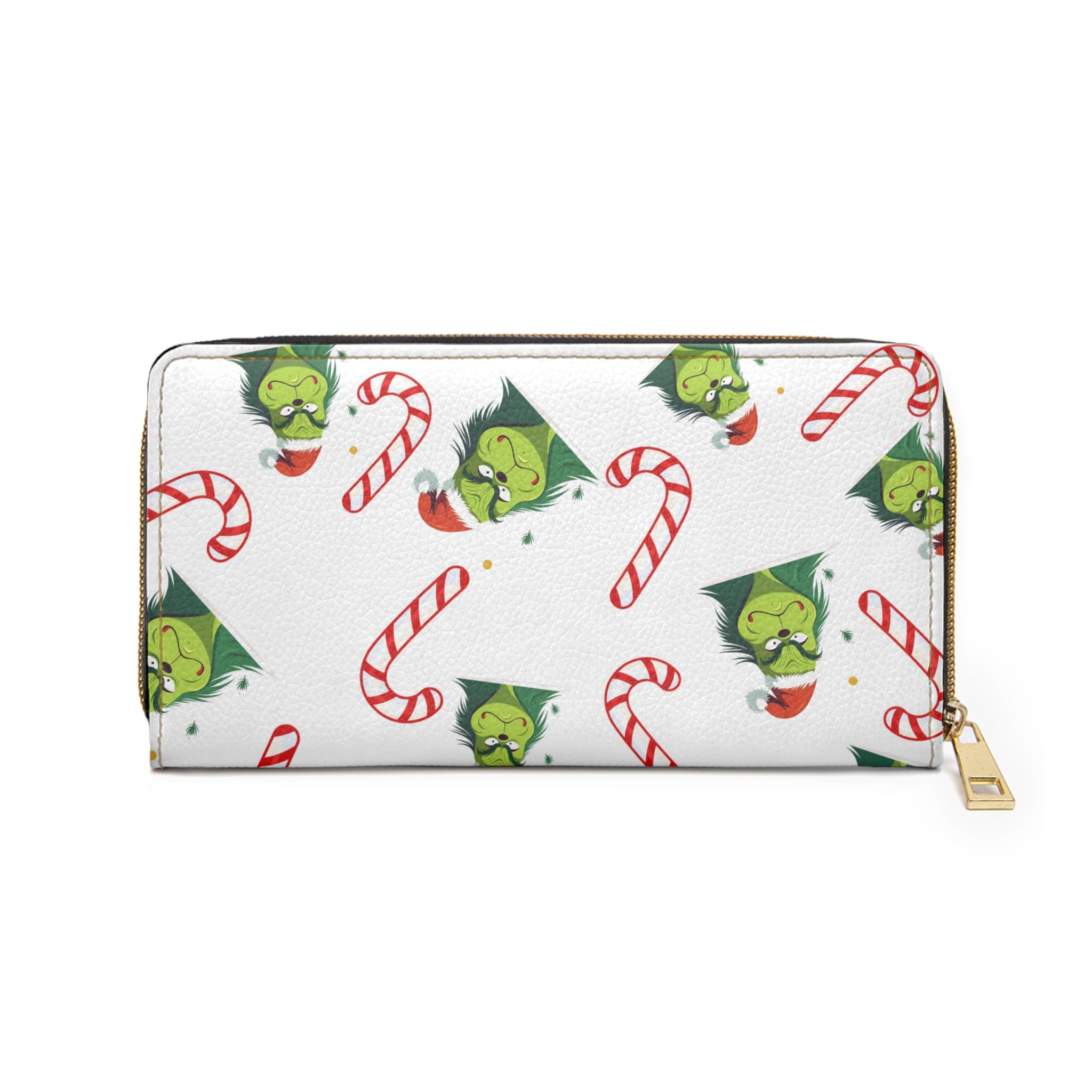 Grinch and Candy Cane Zipper Wallet,grinch Christmas Wallet,christmas ...