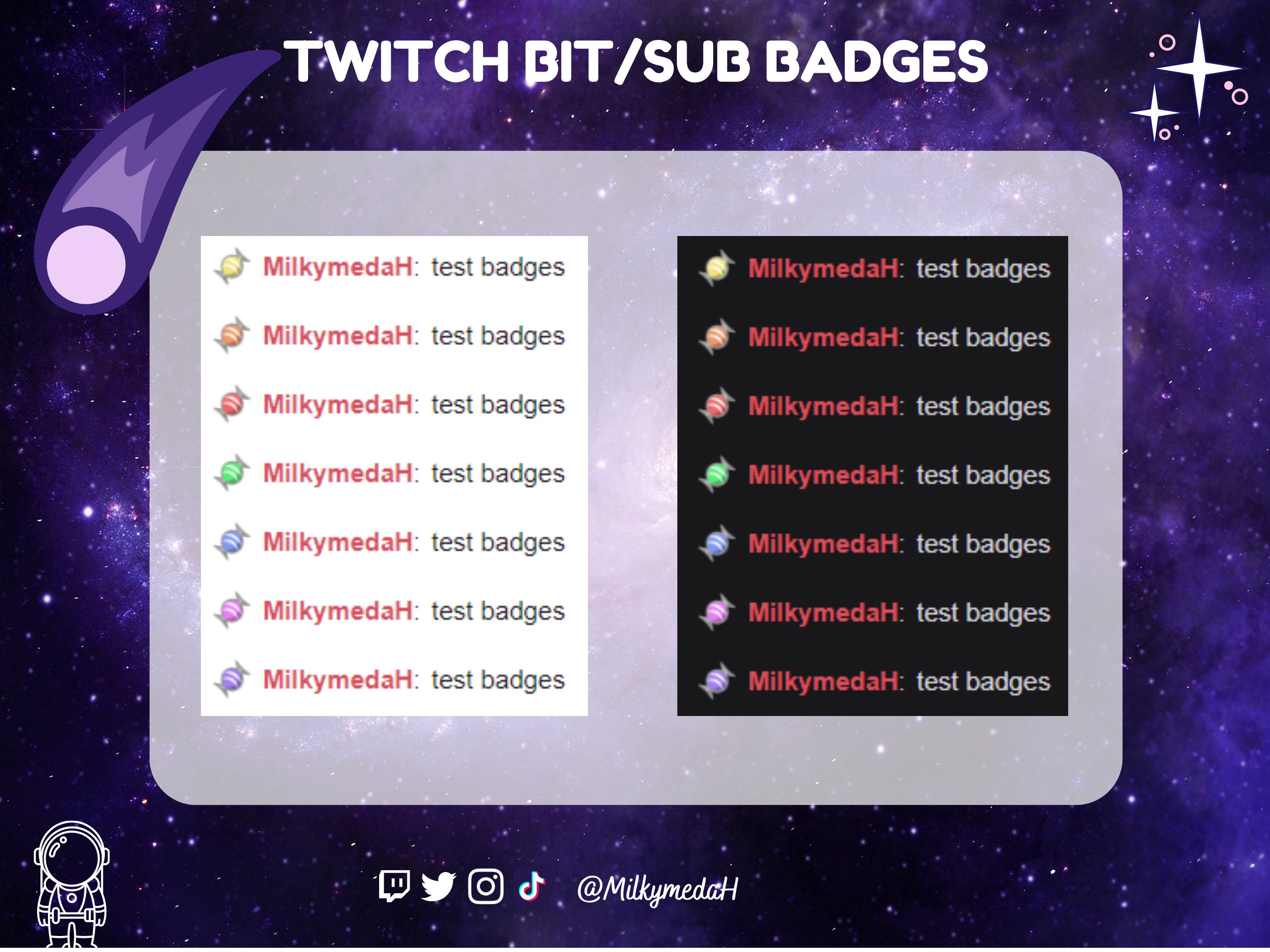 Candy Badges Channel Point Sub Badges Bit Badges - Etsy