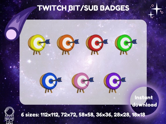 Target Badges Channel Point Sub Badges Bit Badges - Etsy