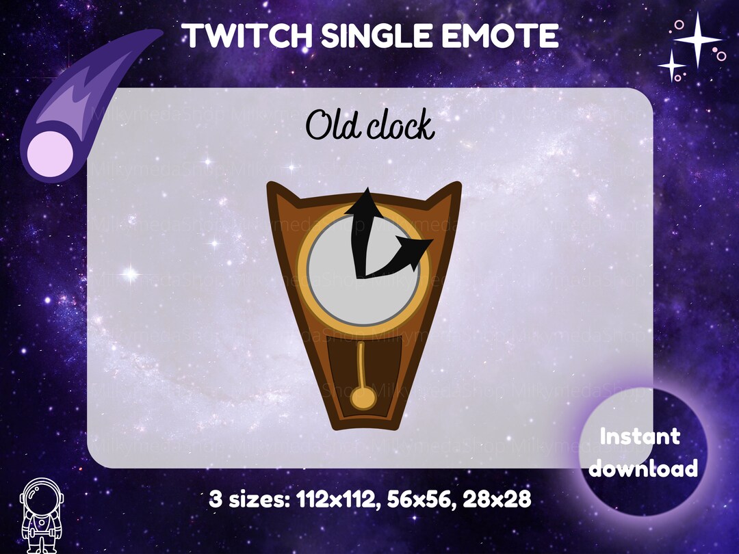 Old Clock Twitch Emote Channel Point Discord Emote Cute - Etsy
