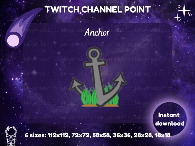 Anchor Twitch Emote Channel Point Discord Emote Sea Theme Twitch Single ...