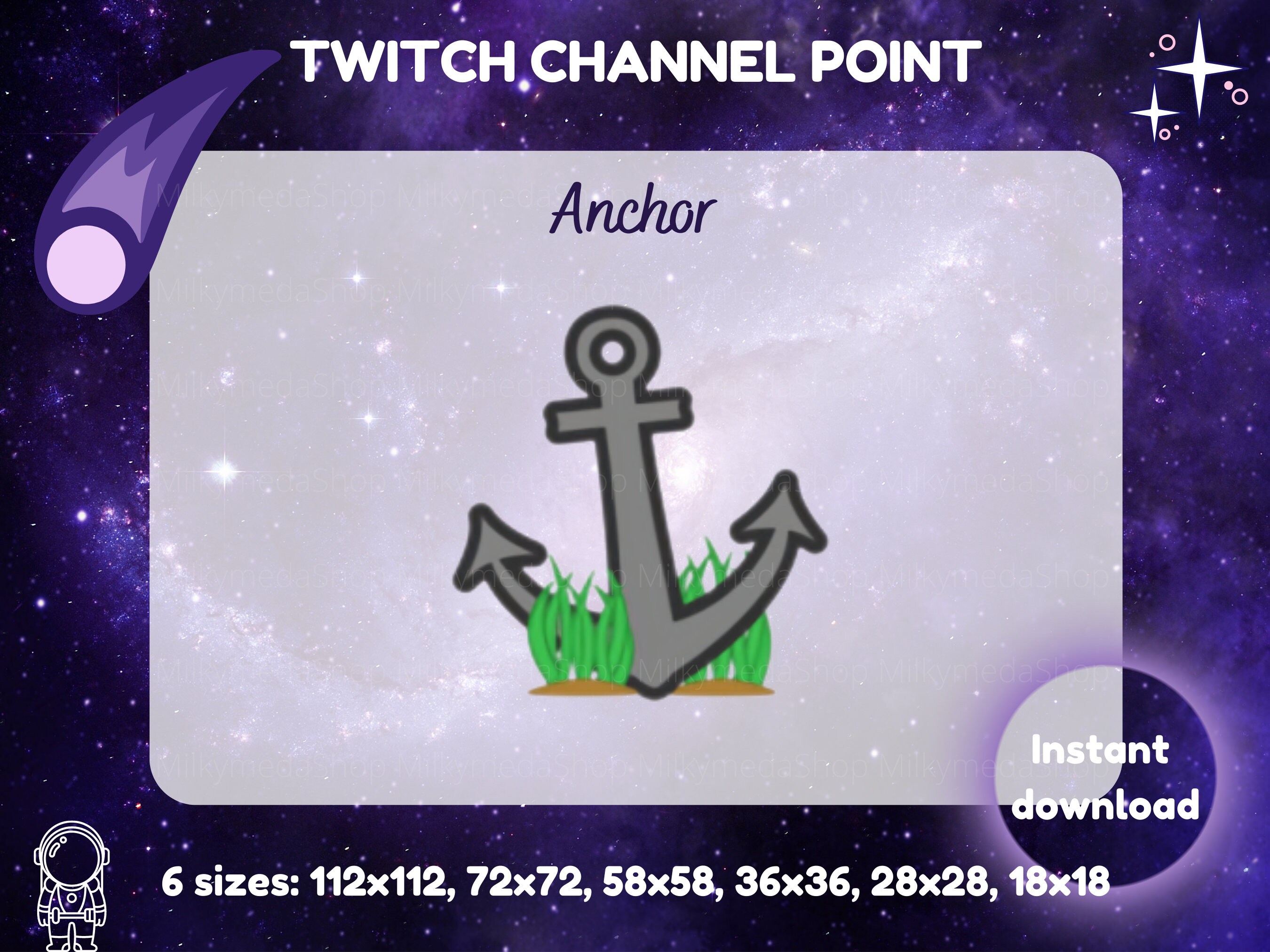 Anchor Twitch Emote Channel Point Discord Emote Sea Theme Twitch Single ...