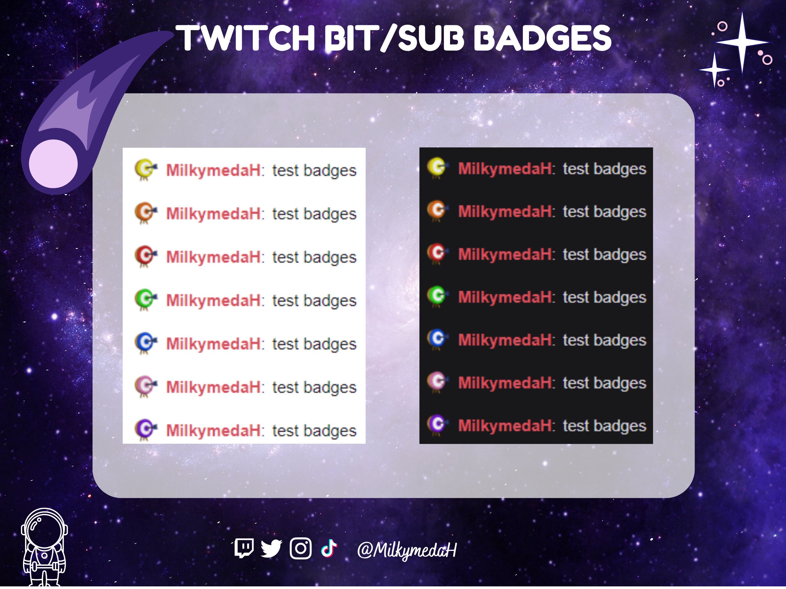 Target Badges Channel Point Sub Badges Bit Badges Loyalty Twitch Badges ...
