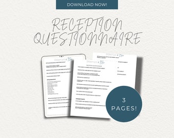 WEDDING PLANNING Questionnaire Bundle, DIY Bride - Etsy