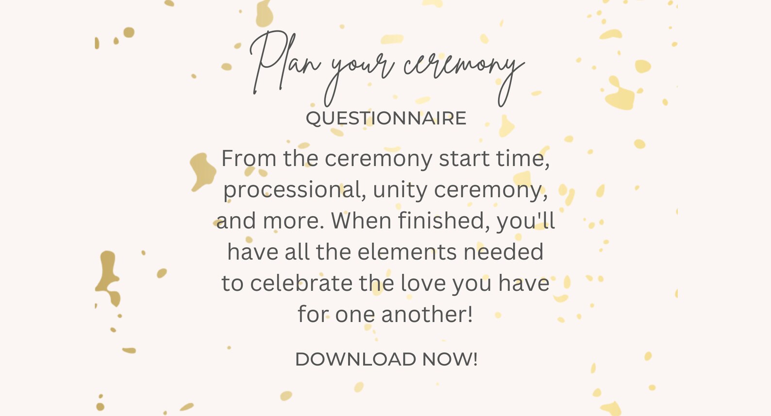 Wedding Ceremony Questionnaire, DIY Bride, PLANNING - Etsy