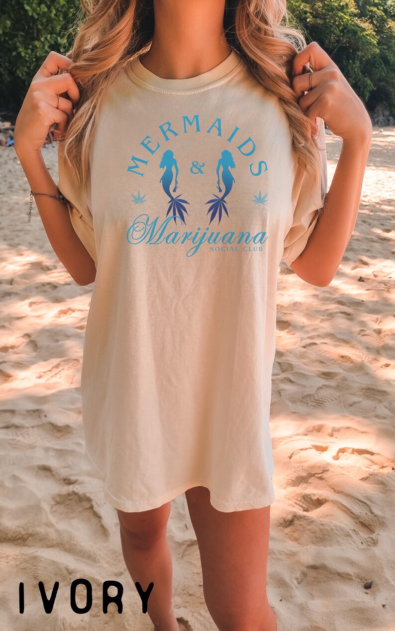 Marijuana Social Club Shirt Ocean Inspired Style 420 Tshirt Mermaid ...