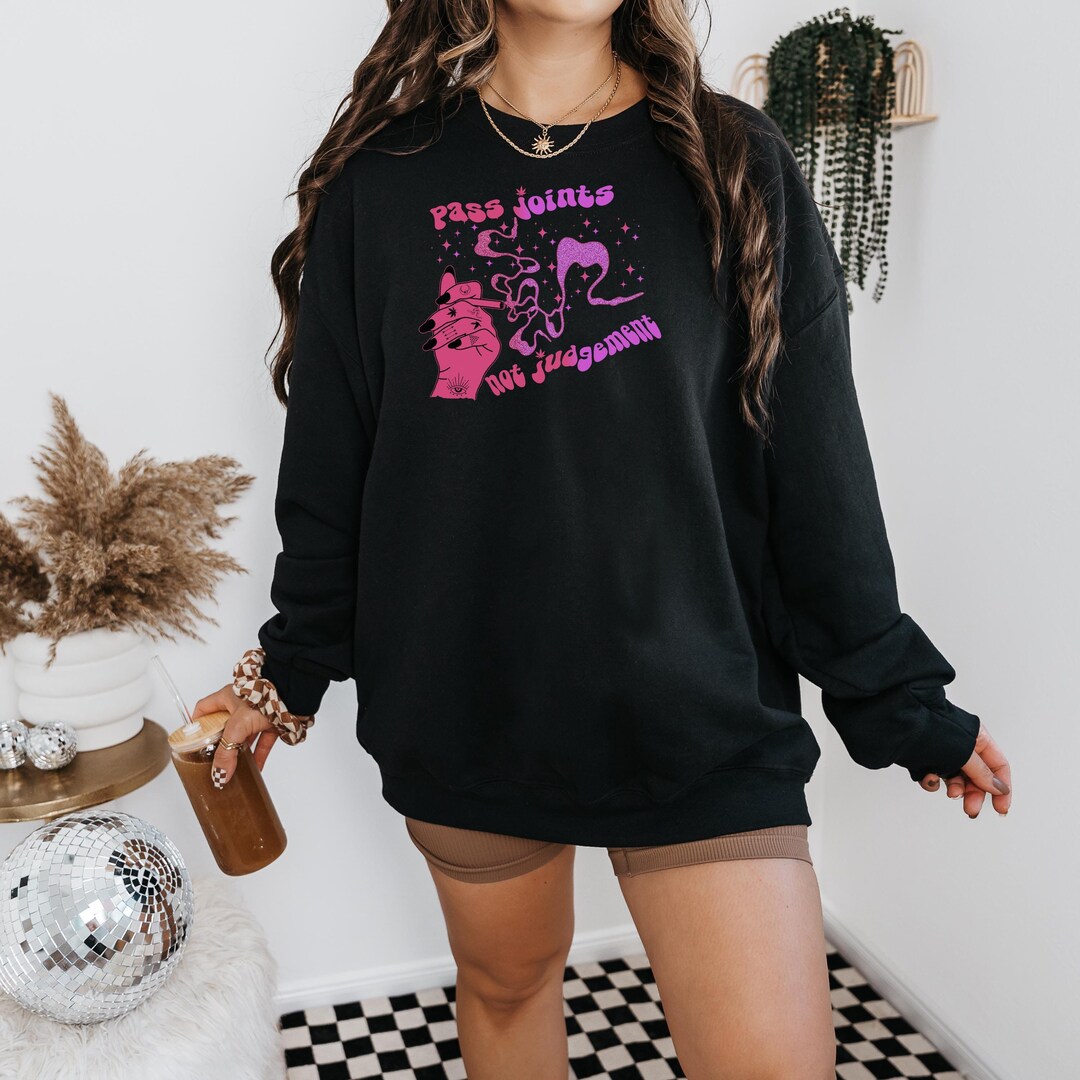 Pink Stoner Pass Joints Not Judgement Smoking Shirt Pastel Goth ...