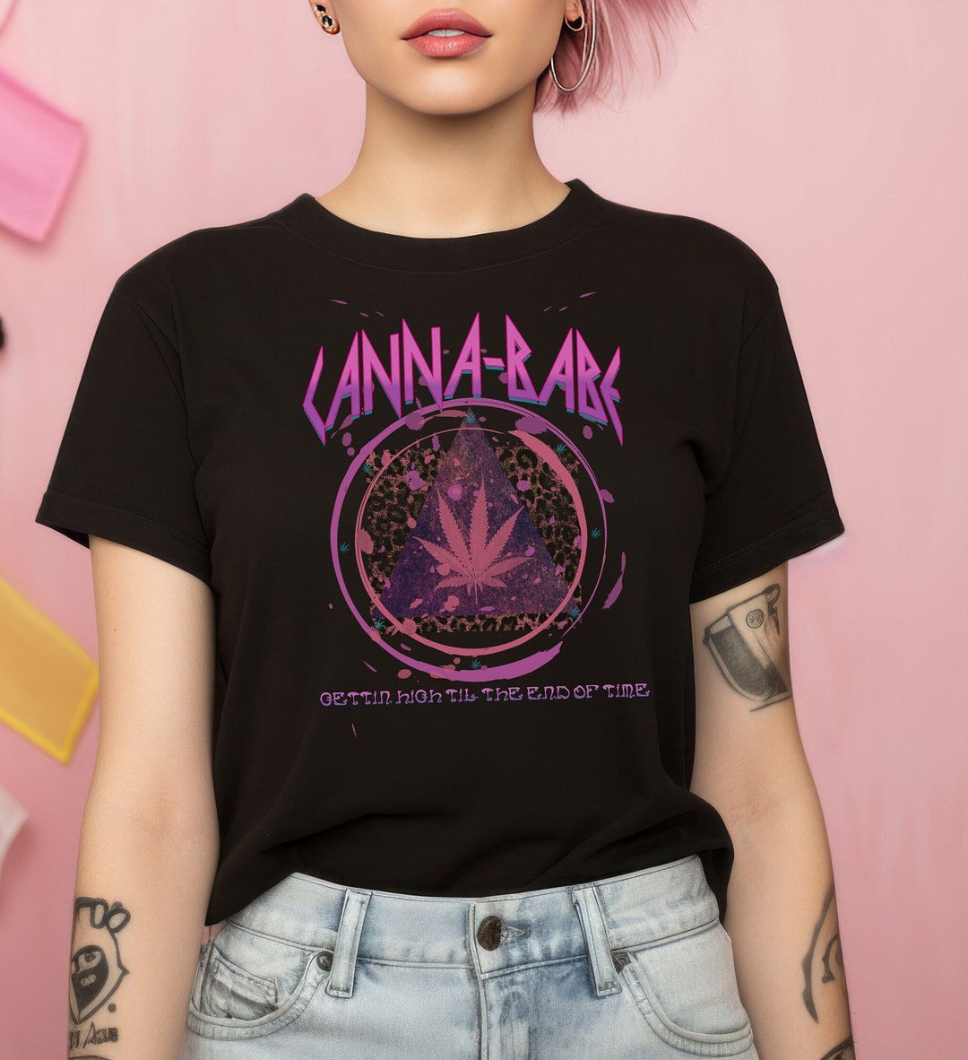 Marijuana Leaf Shirt Cannabis Clothing Stoner Girl Gothic - Etsy