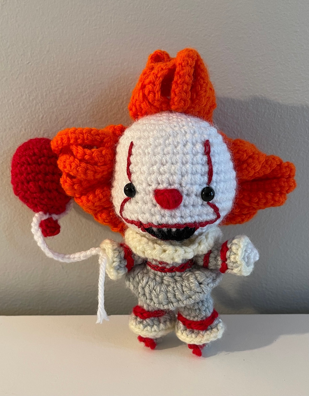 Pennywise Amigurumi Pennywise Crochet Pennywise Doll - Etsy