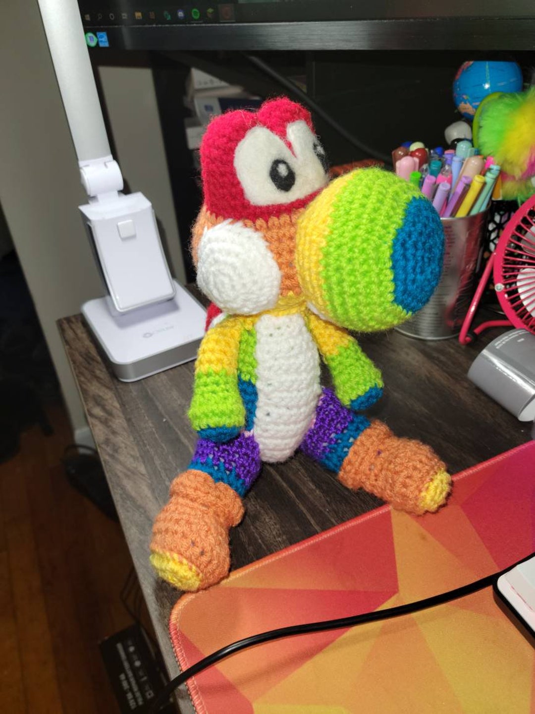 Rainbow Yarn Yoshi - Etsy
