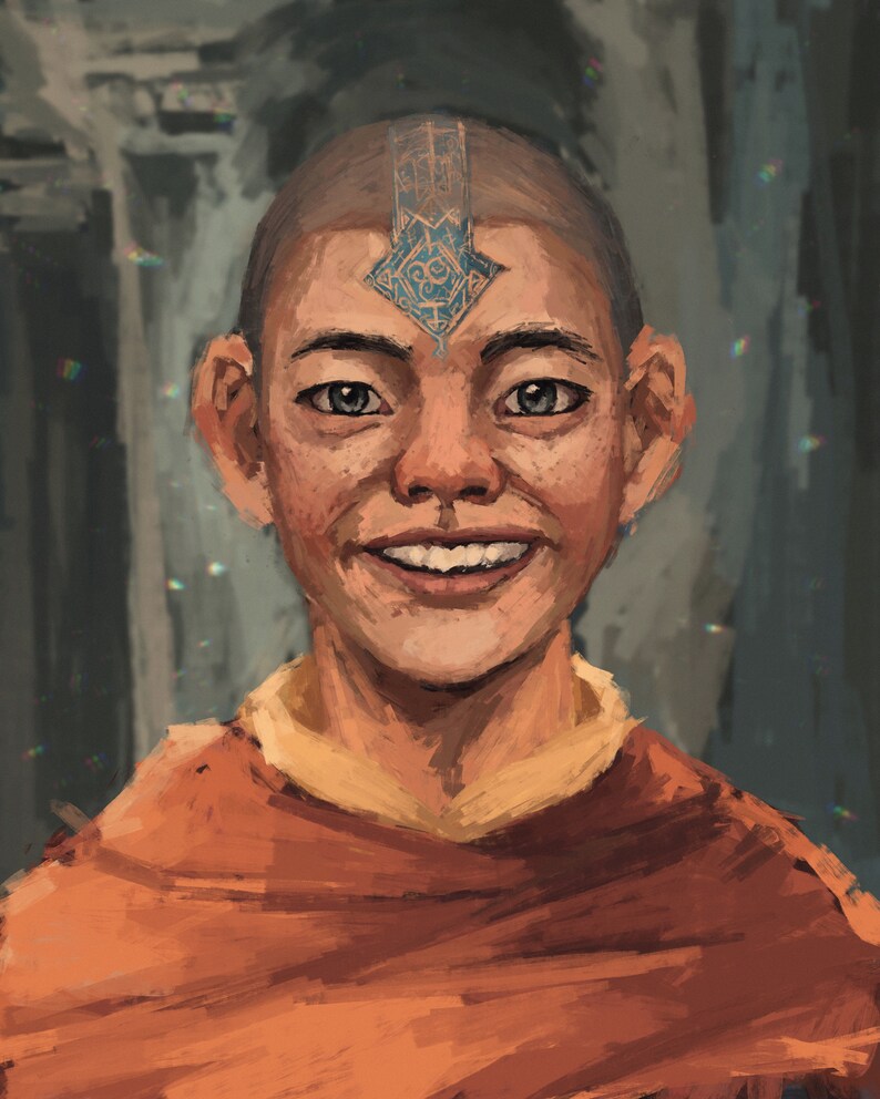 Avatar The Last Airbender Fanart Aang Print Etsy