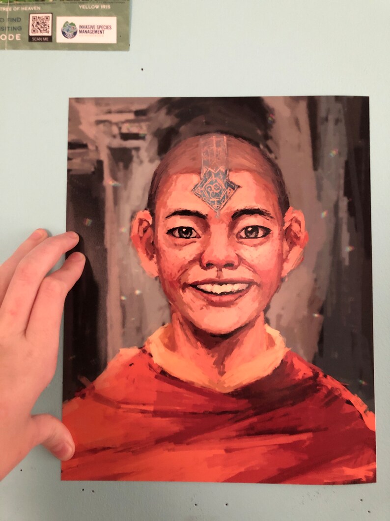 Avatar The Last Airbender Fanart Aang Print Etsy