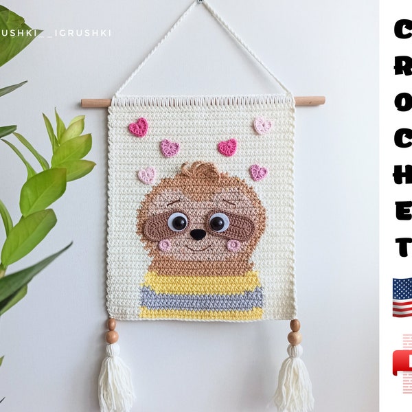 Sloth Wall Hanging - Etsy