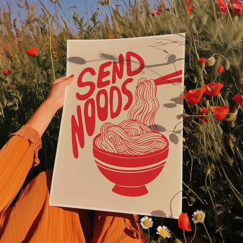 Send Noods Kitchen Wall Art for Kitchen Noodles Printable Wall Art ...