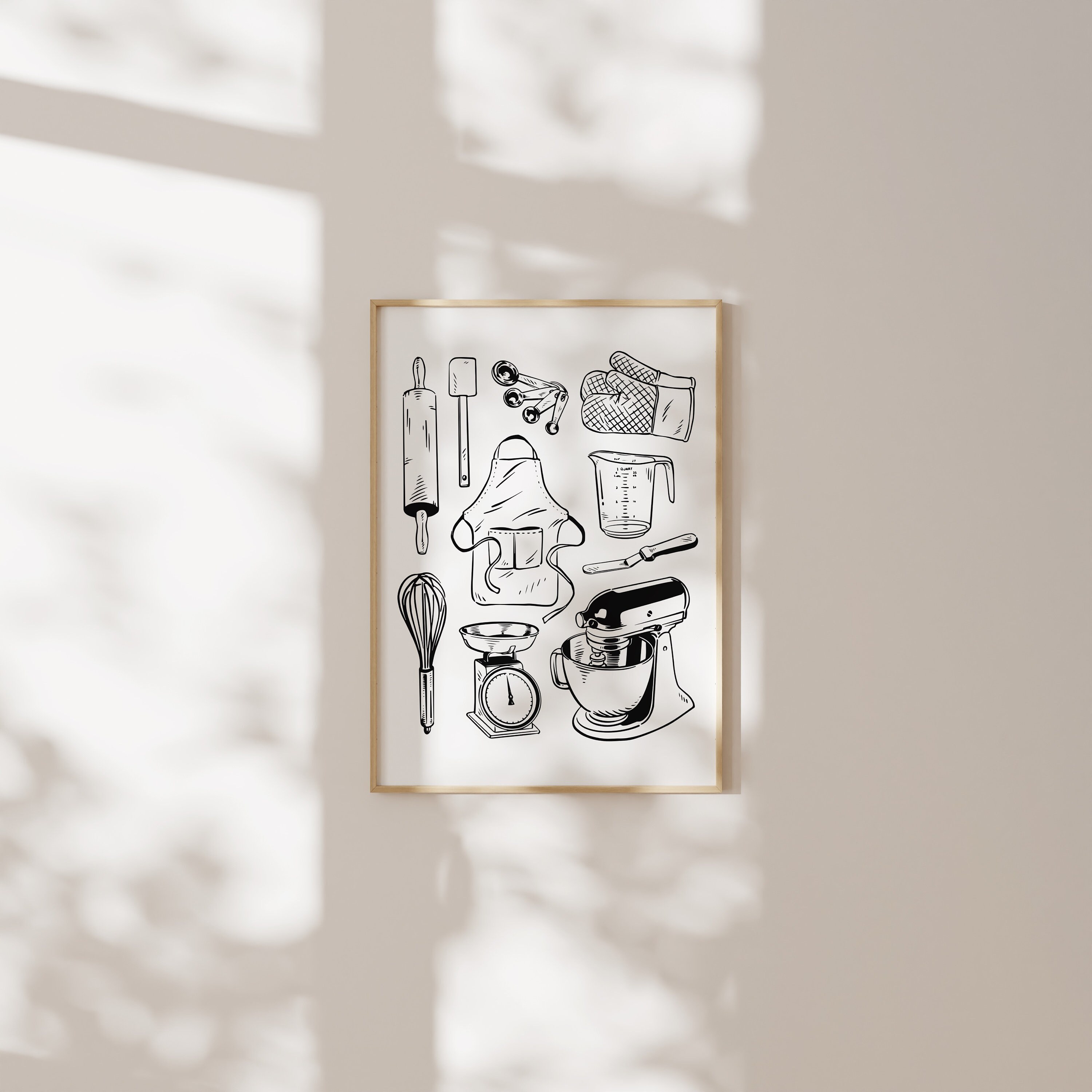 Baker Gift Idea Kitchen Printable Wall Art for Kitchen Decor Chef Gift ...