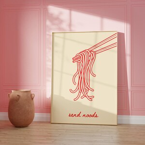 Noodles Wall Art Aesthetic Kitchen Wall Prints Digital Download ...
