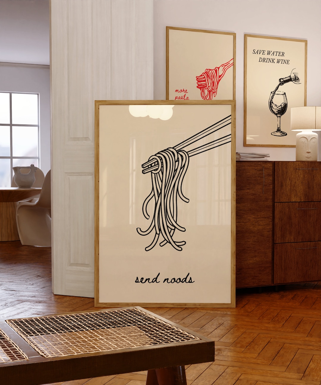 Noodles Wall Art Aesthetic Kitchen Wall Prints Digital Download ...