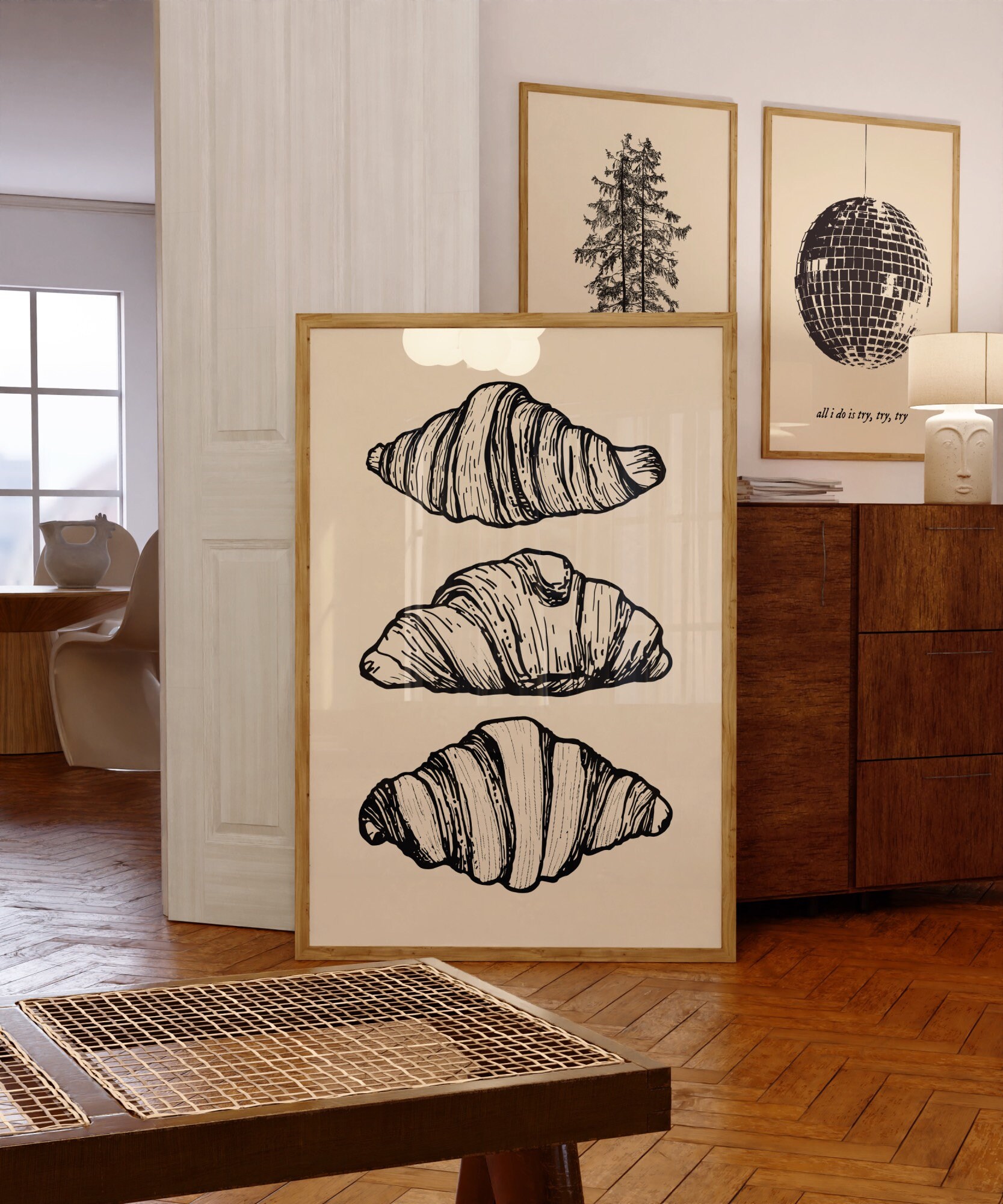Croissant Pastry Kitchen Printable Wall Art Foodie Design Inspo ...