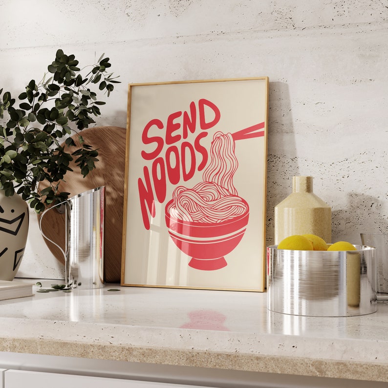 Send Noods Kitchen Wall Art for Kitchen Noodles Printable Wall Art ...