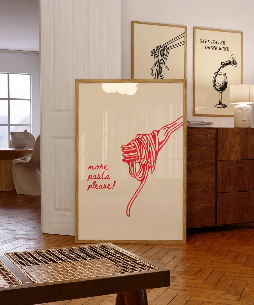 Aesthetic Kitchen Decor Pasta Poster Print Digital Download Printable ...