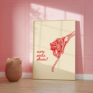 Aesthetic Kitchen Decor Pasta Poster Print Digital Download Printable ...