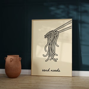 Noodles Wall Art Aesthetic Kitchen Wall Prints Digital Download ...