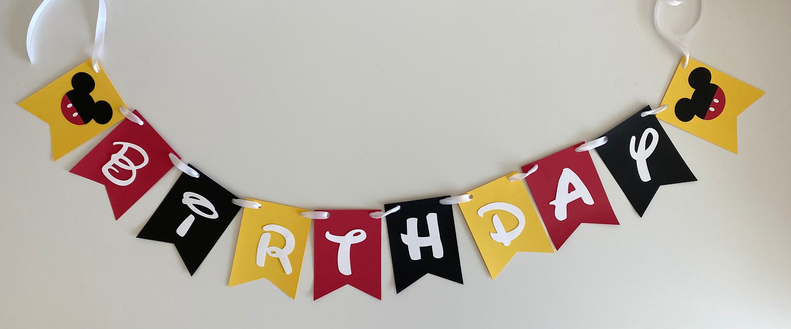 Mouse Birthday Banner, Mouse Banner - Etsy