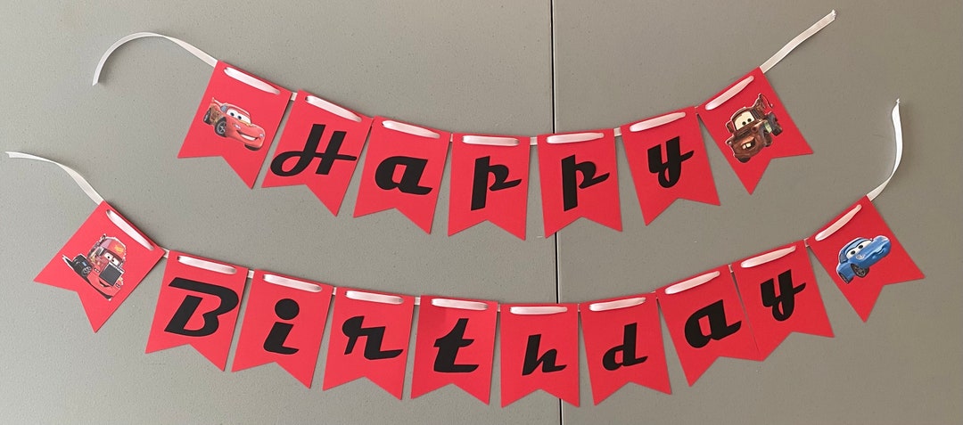 Race Car Birthday Banner - Etsy