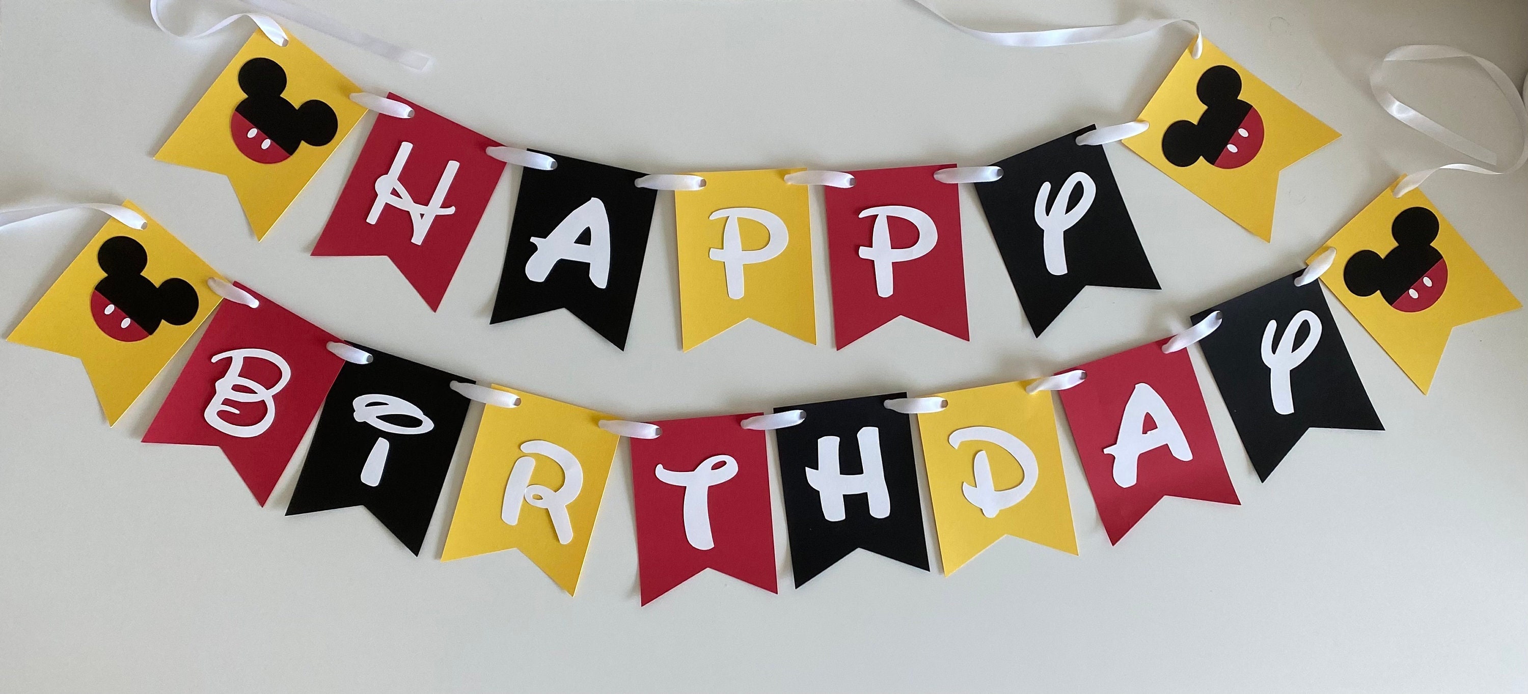 Mouse Birthday Banner, Mouse Banner - Etsy