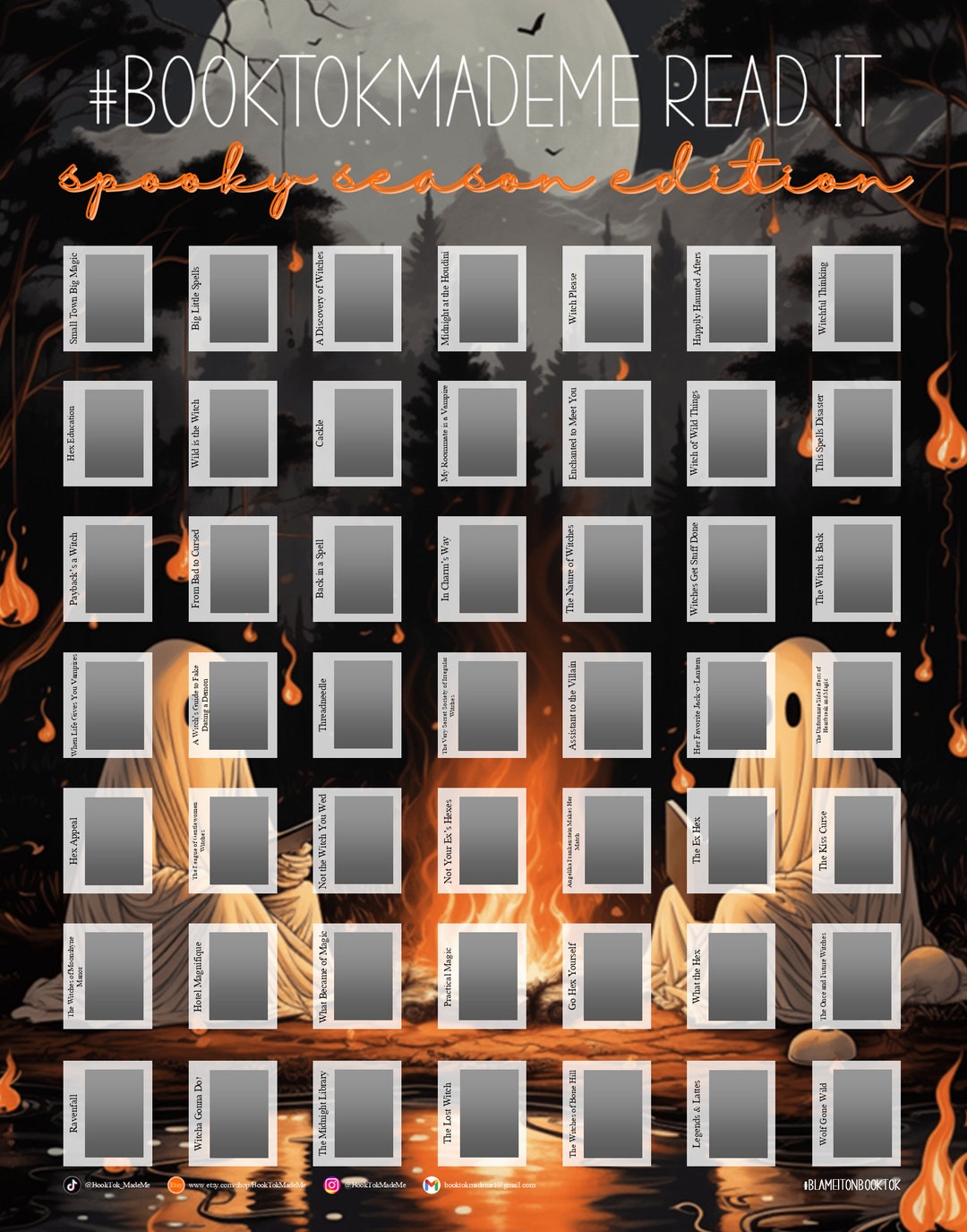Booktok Poster - #booktokmademe Read It Mini Spooky Season Scratch-off ...