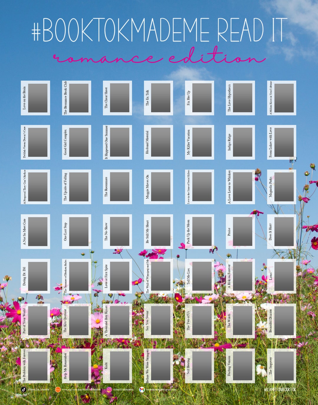 Booktok Poster - #booktokmademe Read It Mini Romance Edition Scratch ...