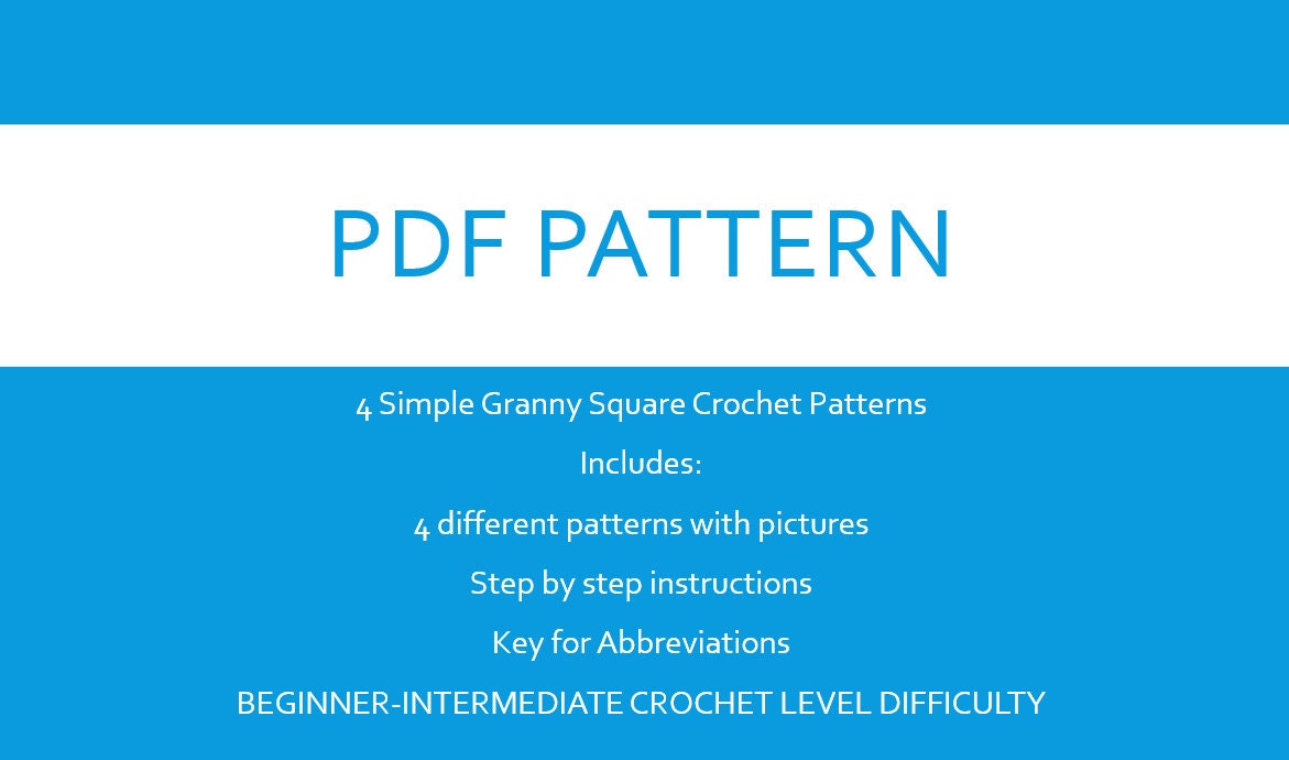 PDF PATTERN Granny Square Crochet Bundle - Etsy