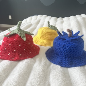 PDF PATTERN Crochet Fruit Hats - Etsy