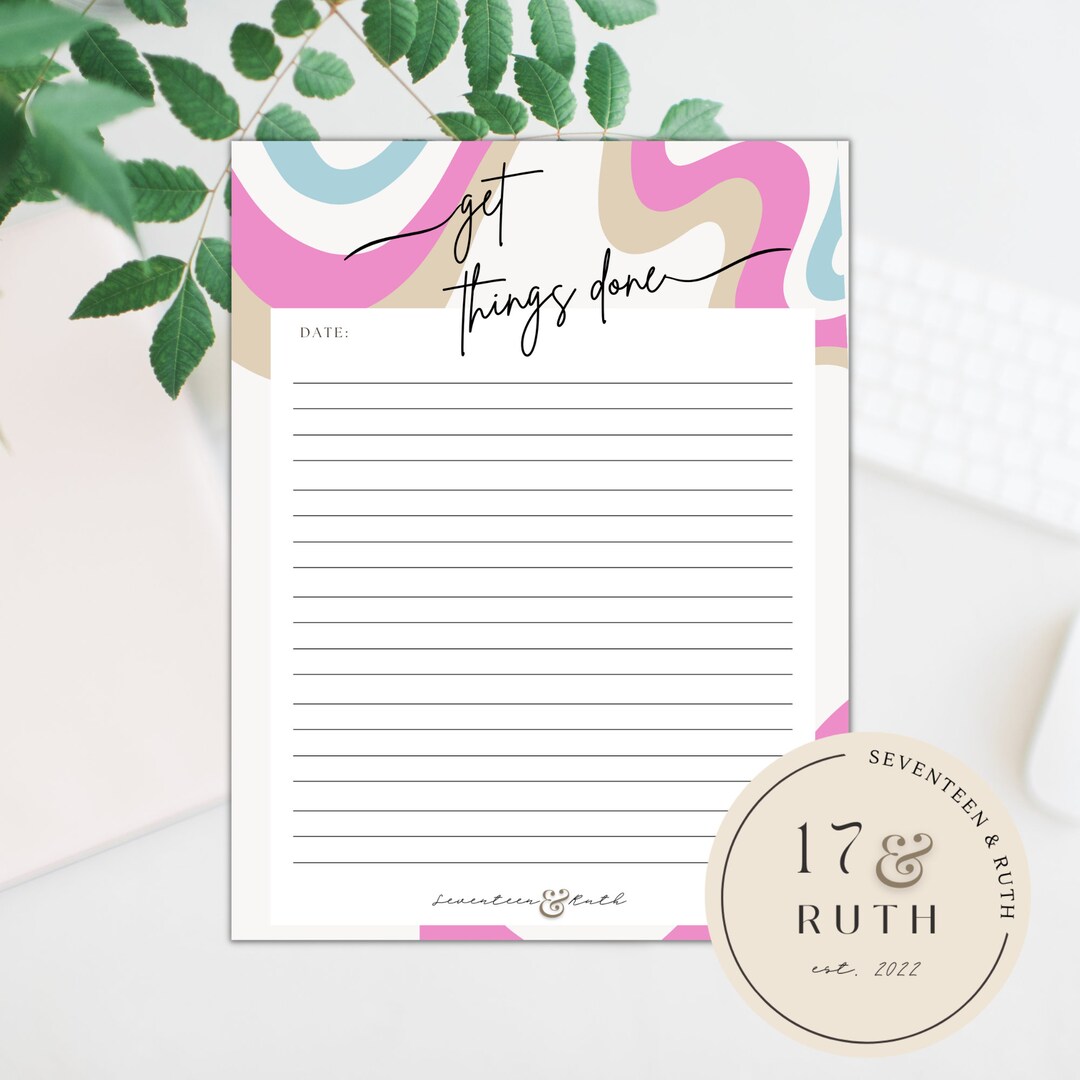 Printable Note Sheet "get Things Done" - Etsy