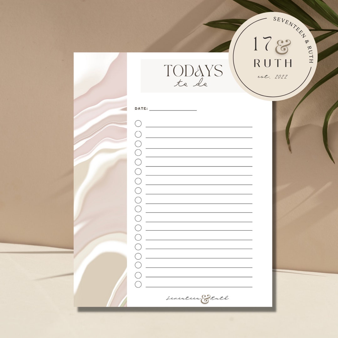 Printable To-do List "today's To-do" - Etsy