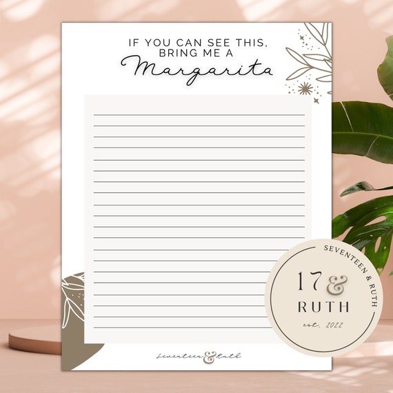 Printable Note Sheet Organizer Neutral Floral if You - Etsy