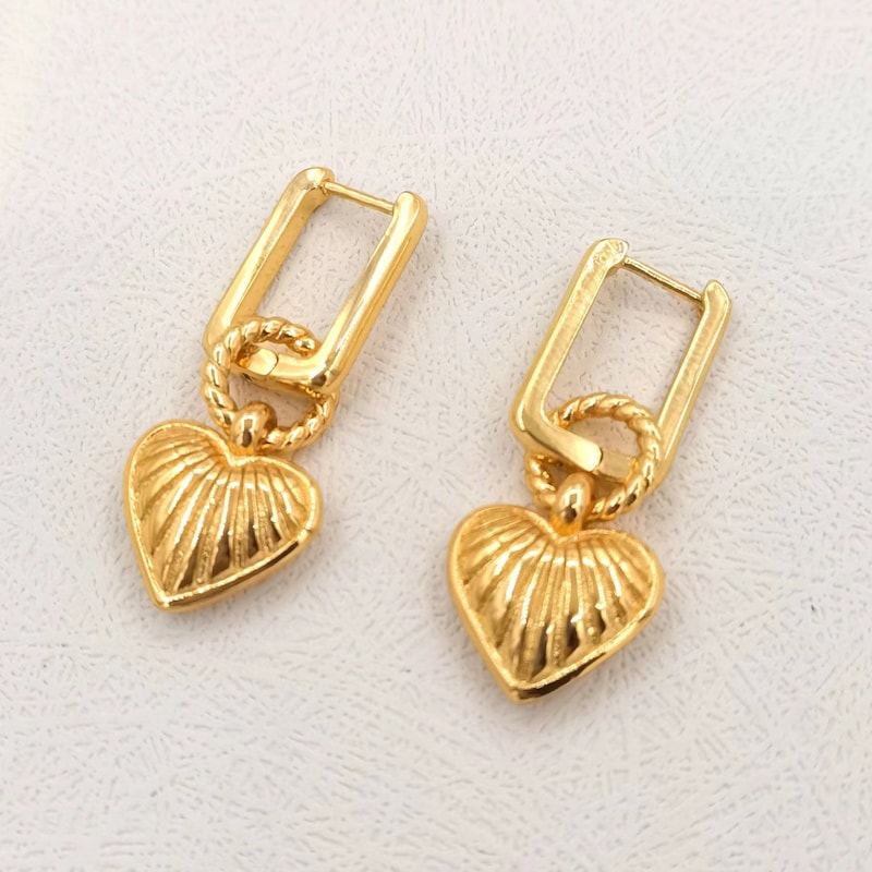 Heart Earrings - Etsy