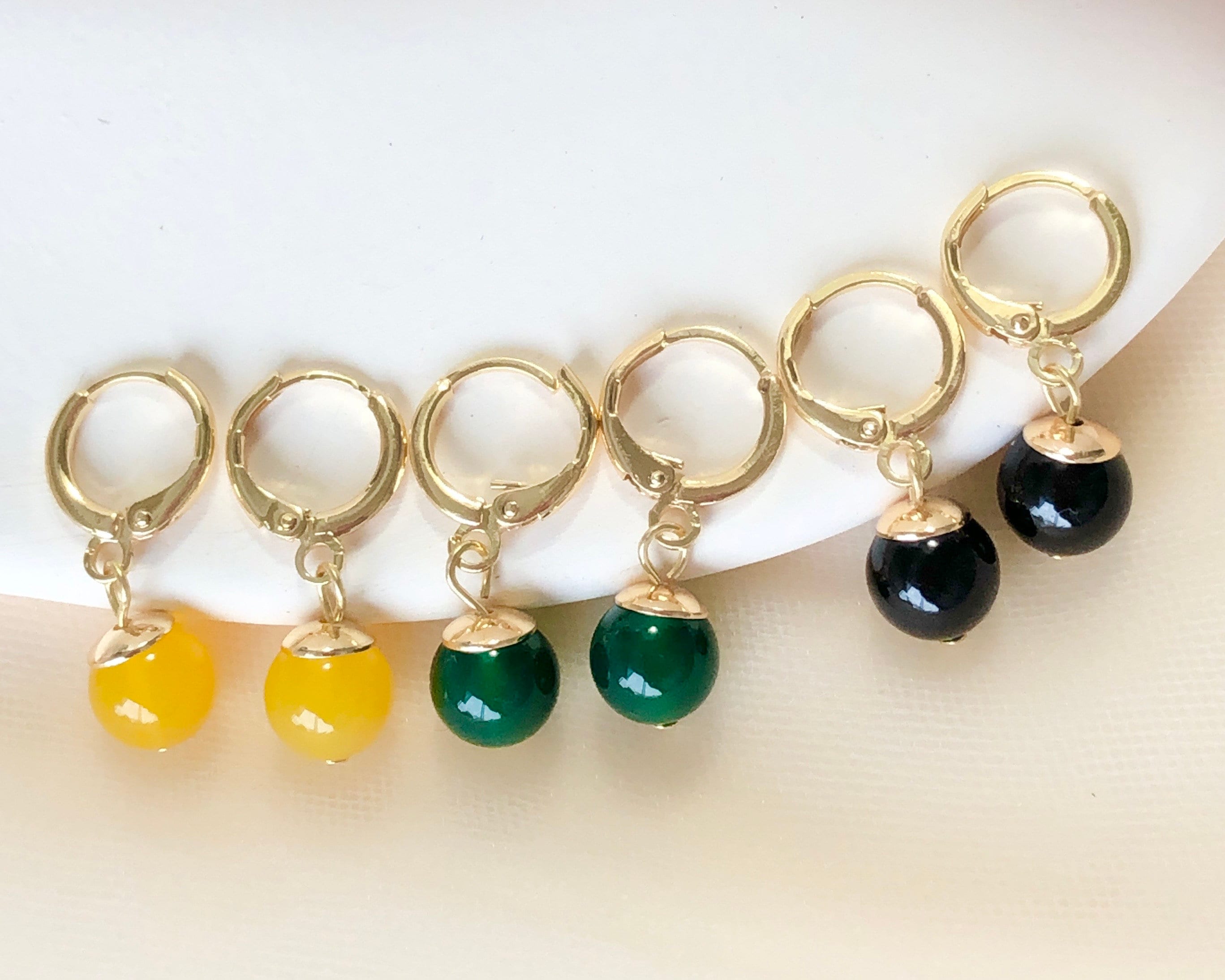 Dragon Ball Inspired Earrings Potara Earrings Gemstones Anime Cosplay ...